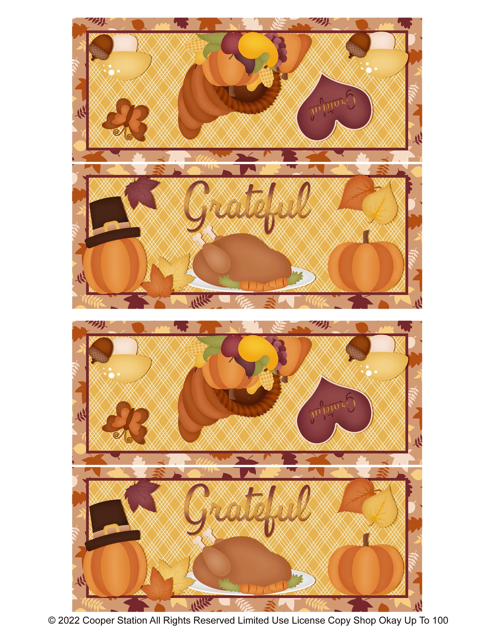 Digital Printable Thanksgiving Bag Topper - Hershey Nugget Wrapper and ...