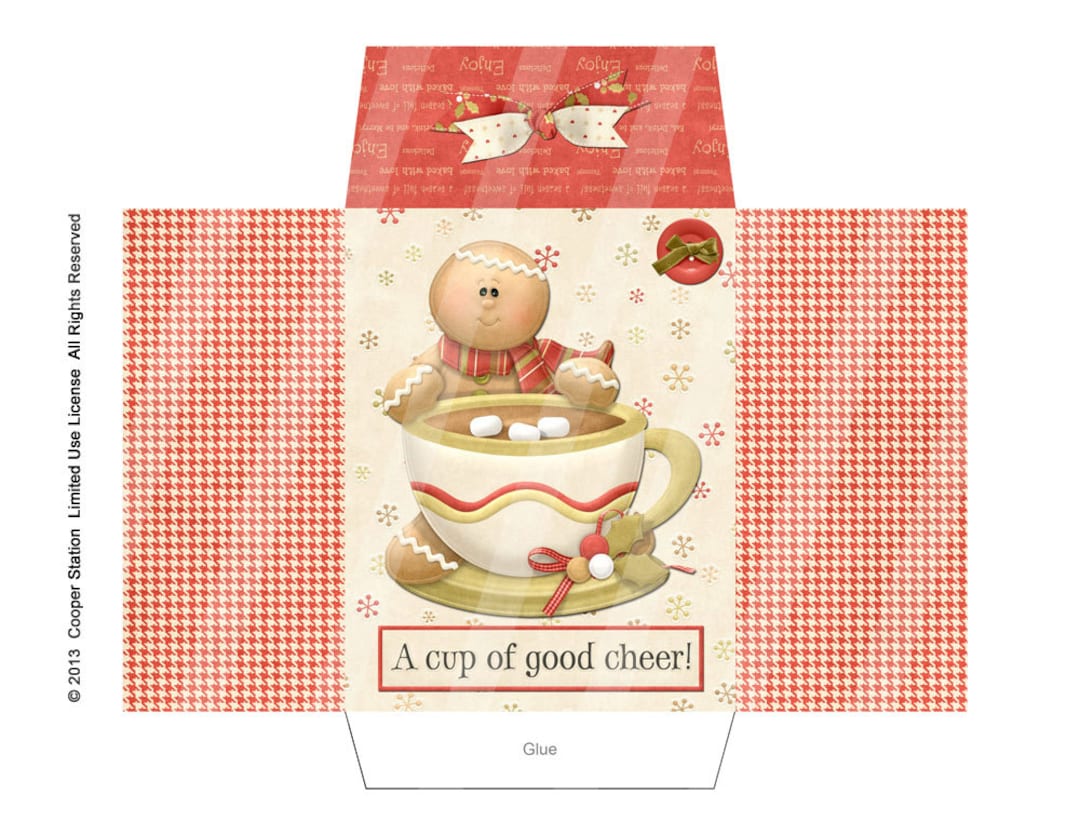 DIY Printable Hot Chocolate Envelope Gingerbread Theme - Etsy