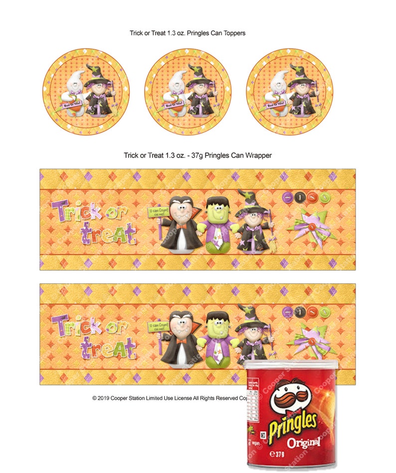 Digital Printable Halloween Witch Small Pringles 1.3 Ounce Can - Etsy