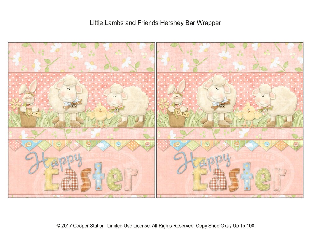 Printable Digital Easter Candy Bar Wrapper 002 1.55 oz Size | Etsy