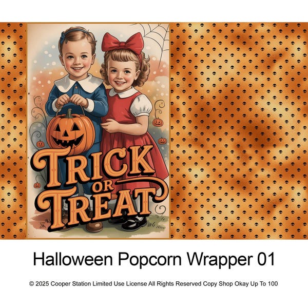 Halloween Popcorn Wrapper - Etsy