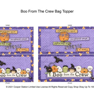 Digital Halloween Bag Topper - Ghost Candy Bag Topper - Treat Bag ...