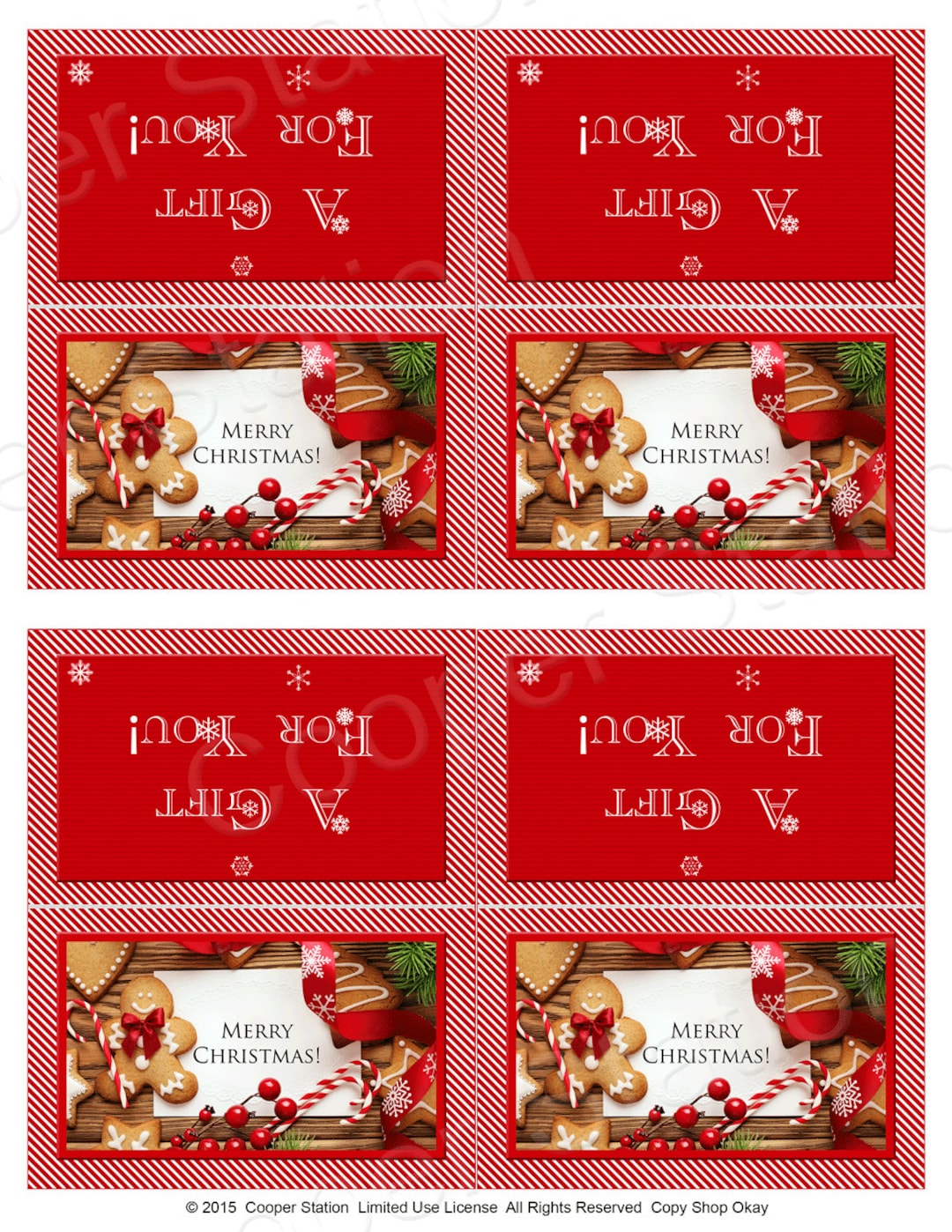 Digital Printable Christmas Folding Gift Tag - Etsy