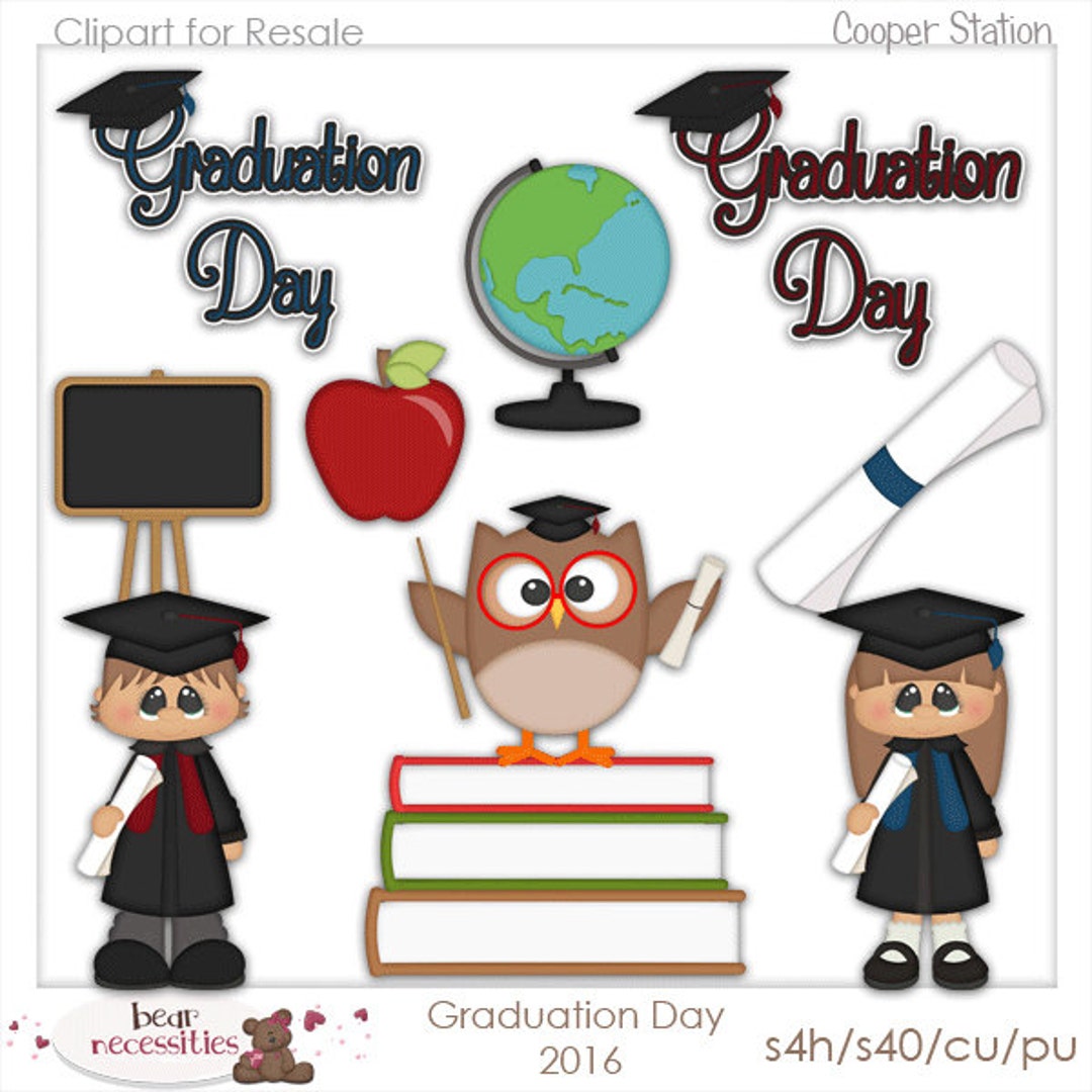 Clipart - Graduation Day 2016- Grad Day - Kristi W Designs - Instant ...