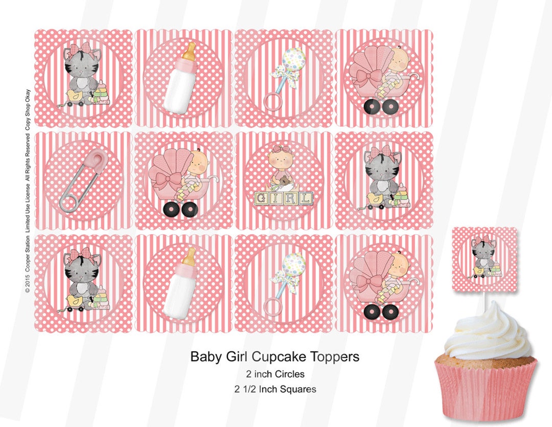 Printable Baby Girl Cupcake Toppers - Etsy