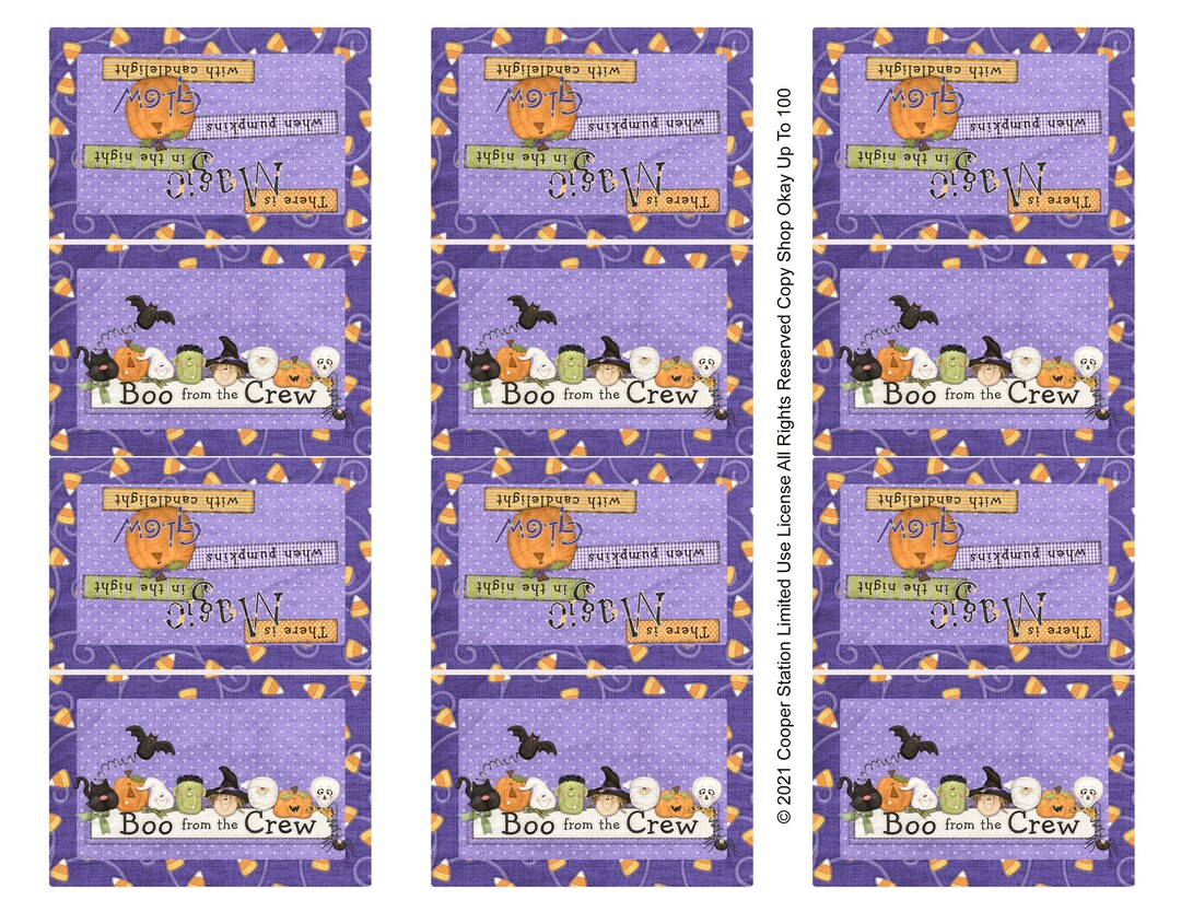 Halloween Treat Bag Toppers Small - Ghost - Witch - Pumpkins Candy Bag ...