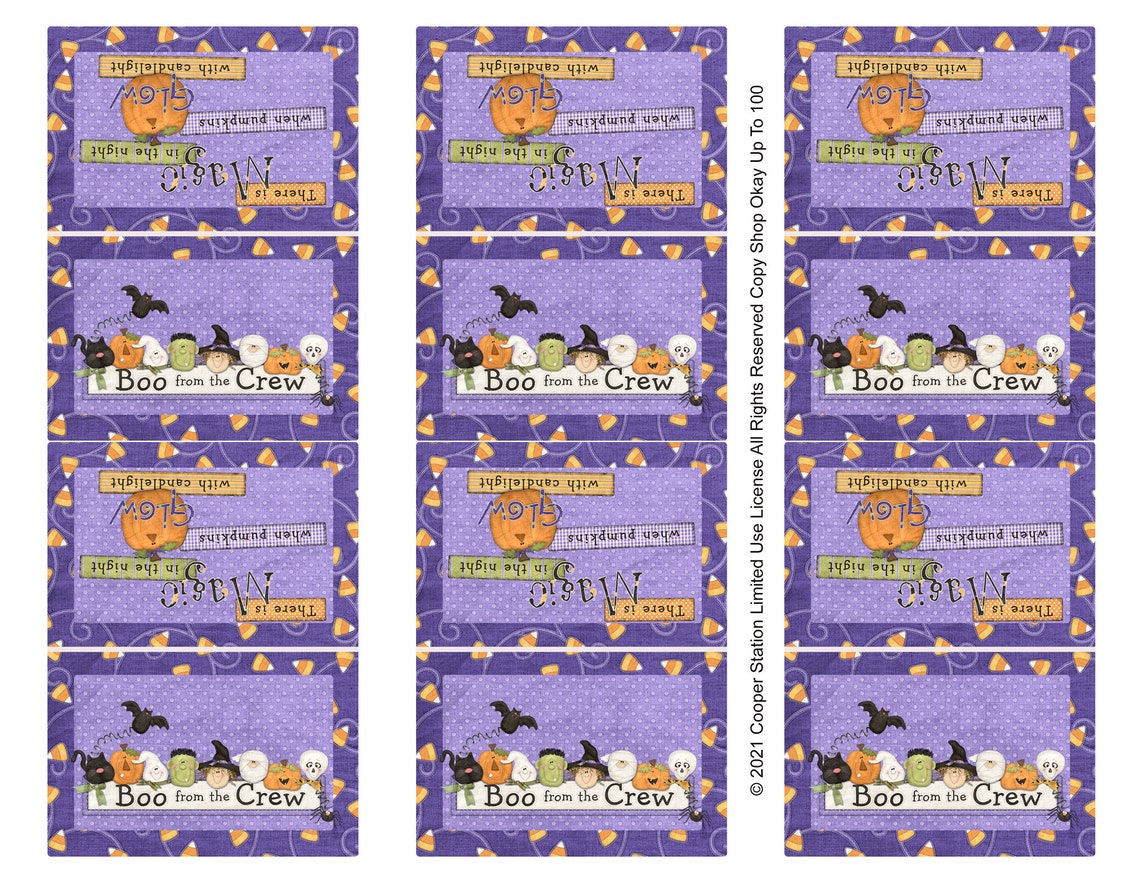 Halloween Treat Bag Toppers Small - Ghost - Witch - Pumpkins Candy Bag ...
