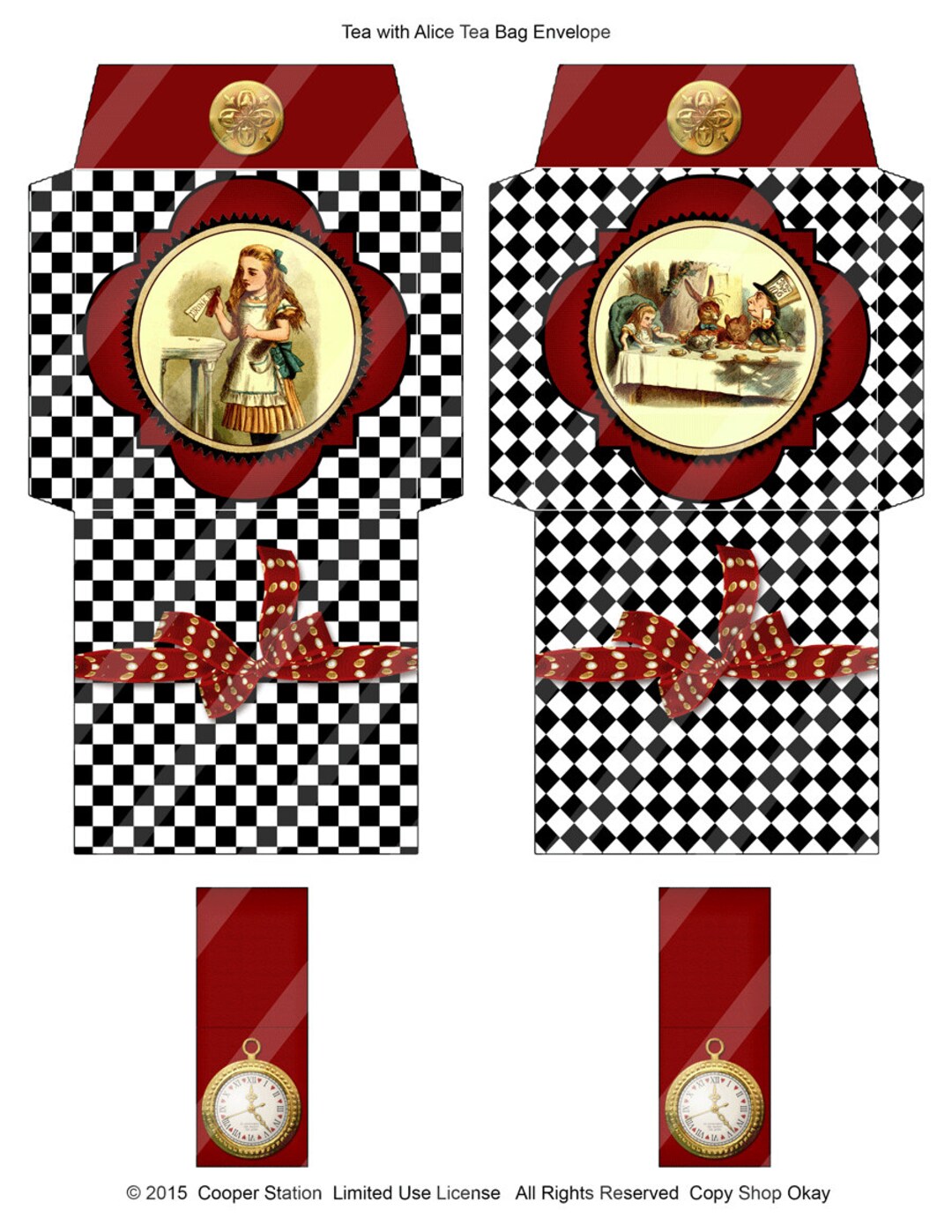 Printable Tea Wrapper - Tea With Alice Design - Etsy