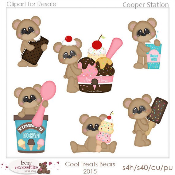 Digital Clipart Cool Treats Clip Art Ice Cream Clip Art | Etsy Australia