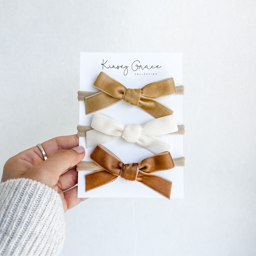 Neutral Bow Set, Baby Bow Set, Baby Headbands, Girls Hair Clip Set ...