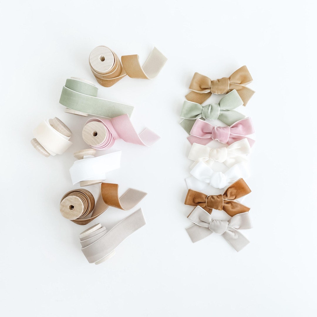 Velvet Baby Bows, Baby Girl Headbands, Newborn Girl Bows, Toddler Hair ...