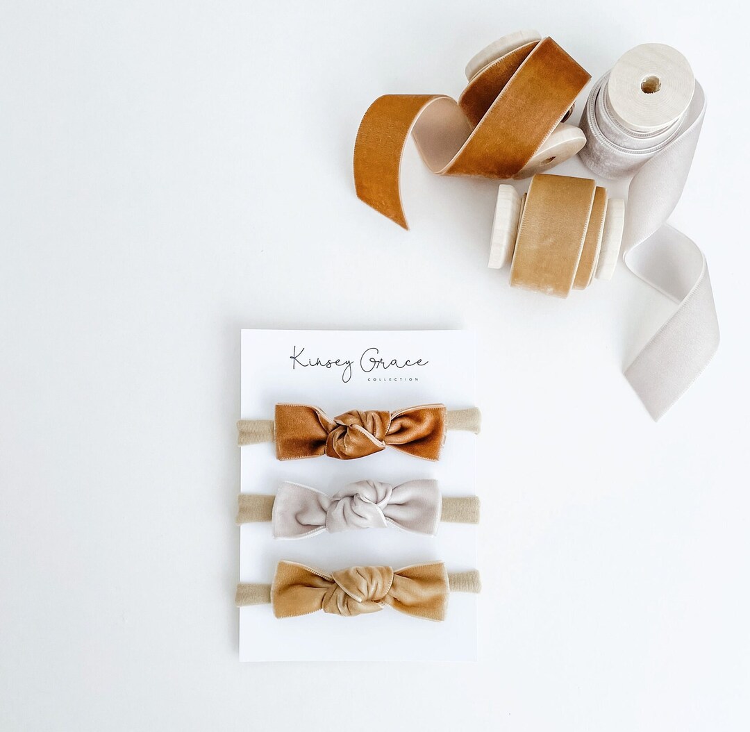 Baby Girl Bow Set, Fall Baby Headbands, Newborn Bows, Set of Bows, Baby ...