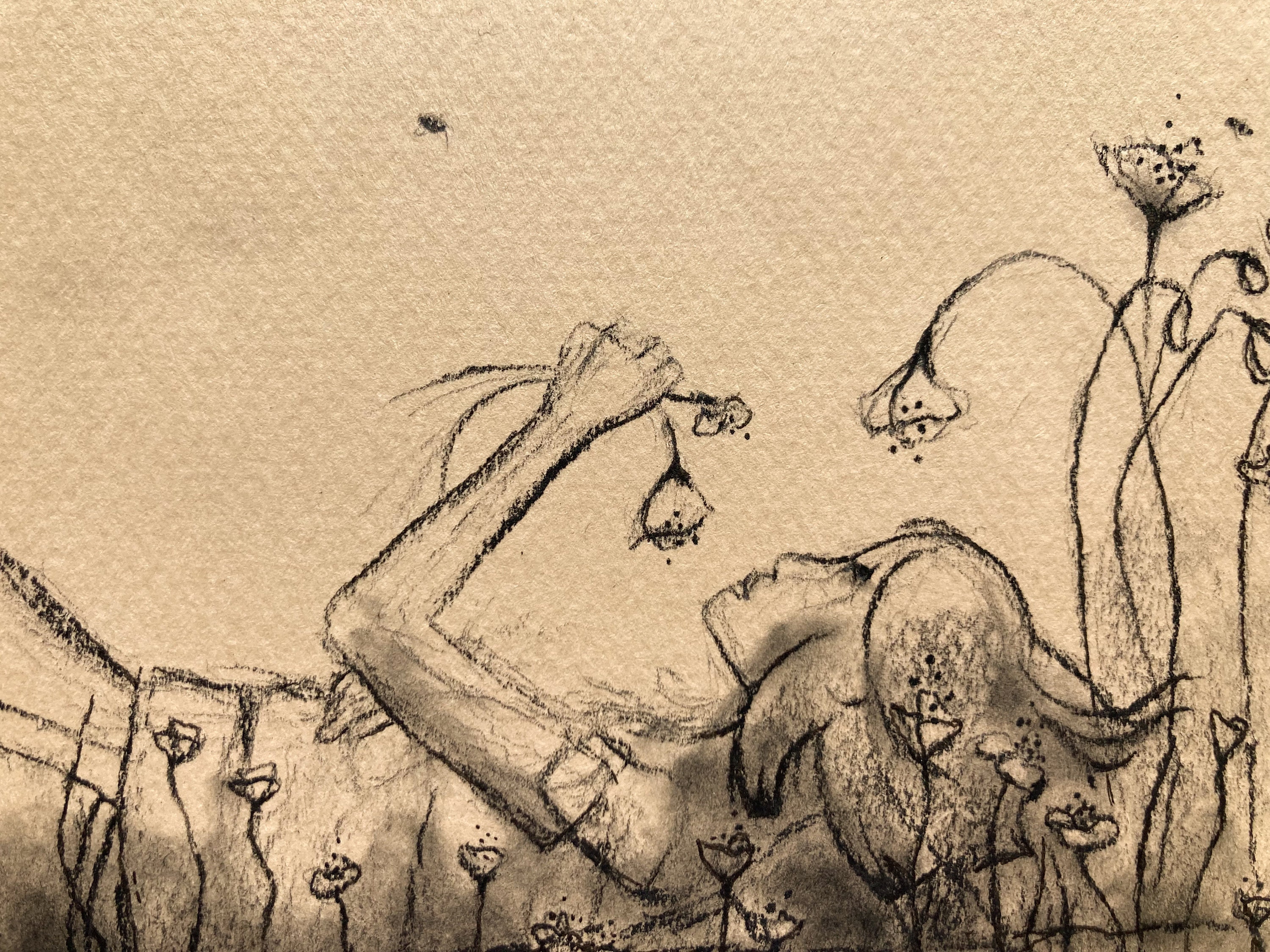 Ephemeral Original Illustration by Amanda Nutzman 11 X 14 Charcoal ...