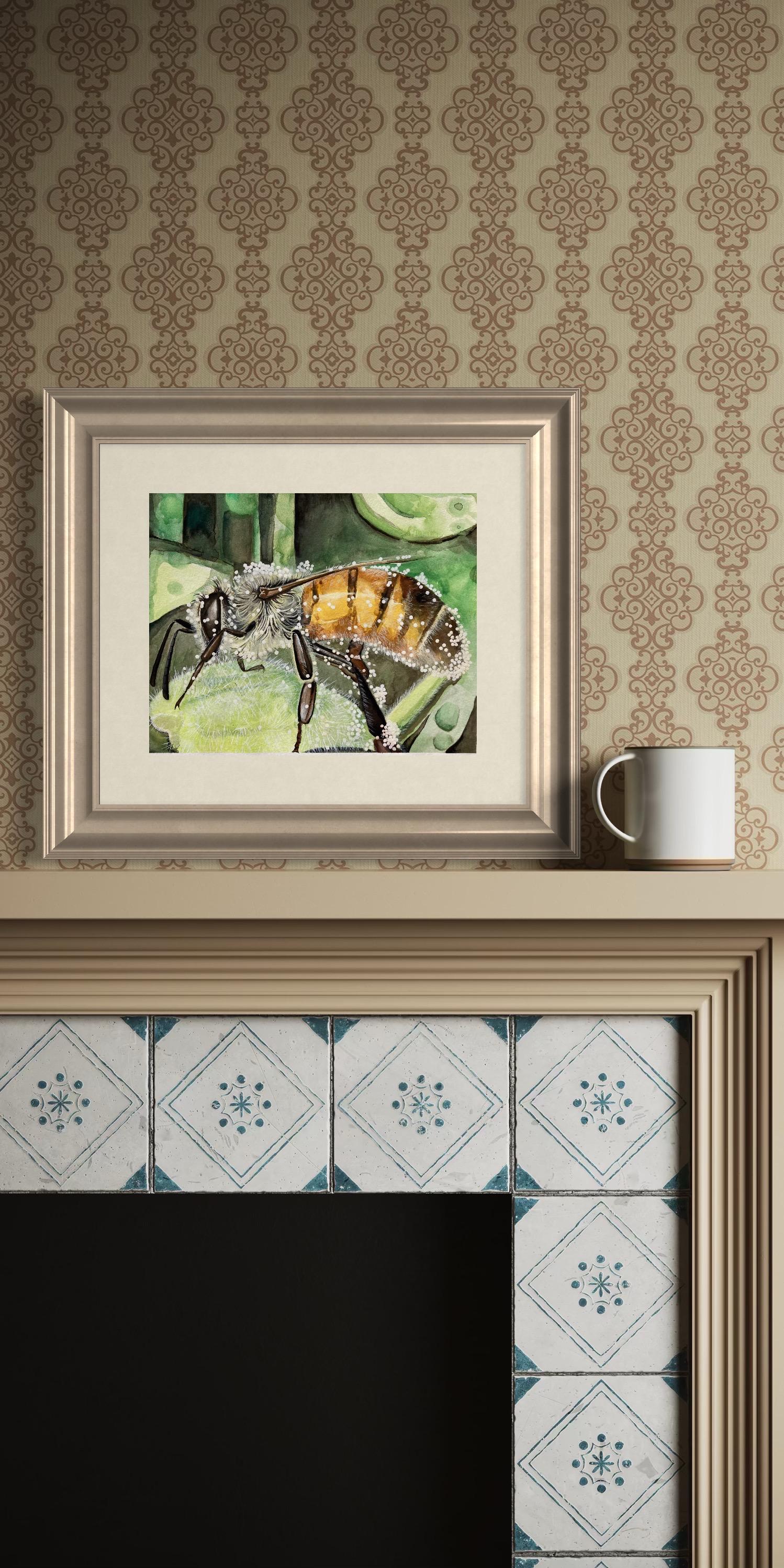 Hollyhock Pollen - Original Painting - Gouache - Naturalist Watercolor ...