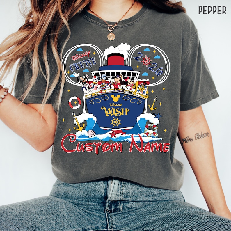 Comfort Colors® Mickey Minnie Cruise Disney Shirt, Custom Disney 2026 ...