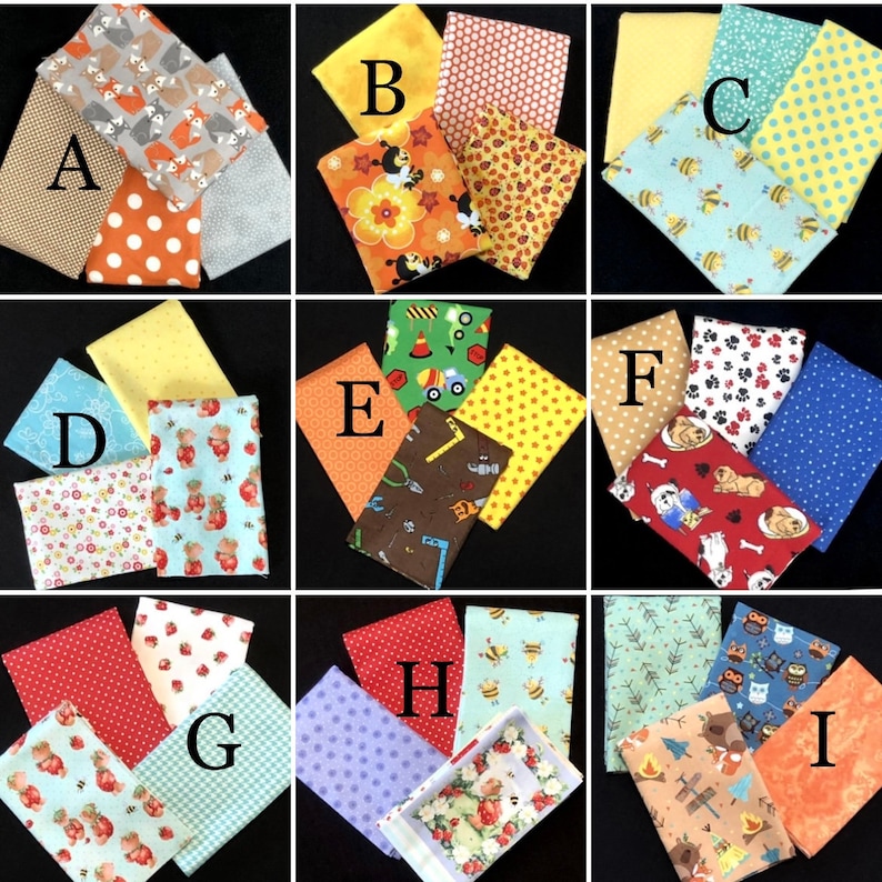 Fat Quarter Bundle Cotton Flannel Boy Girl Children Prints | Etsy