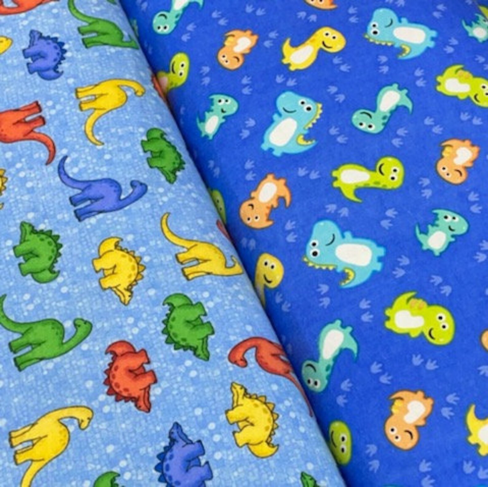 Dinosaur Prehistoric Flannel Fabric, Boy Quilt Blanket Fabric, Orange ...