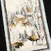 Snowy Woods Fabric Panel, Pine Tree Cabins Winter Woodland Fabric, by ...
