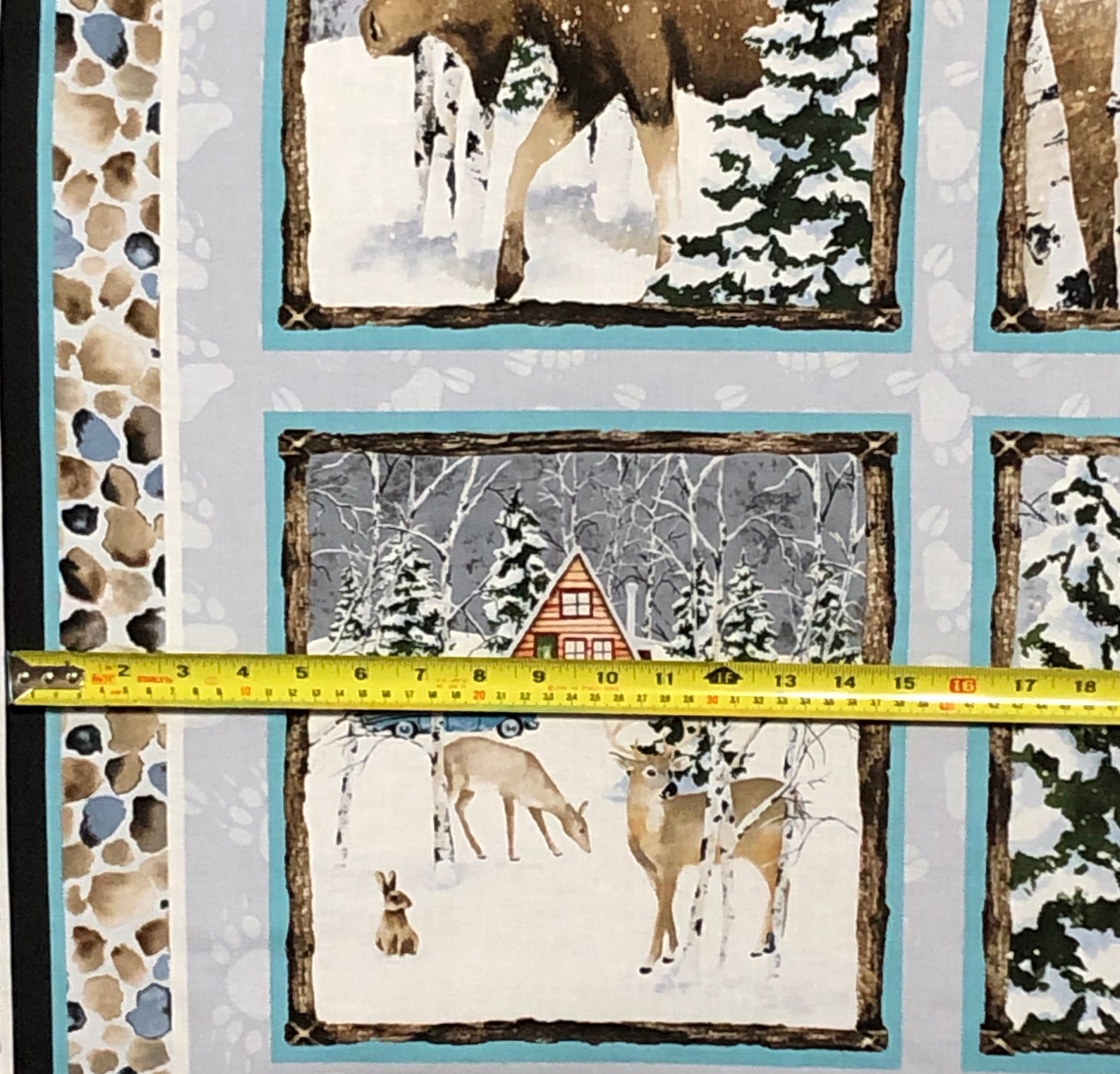 Snowy Woods 6 or 9 Framed Picture Fabric Panel Pine Tree - Etsy