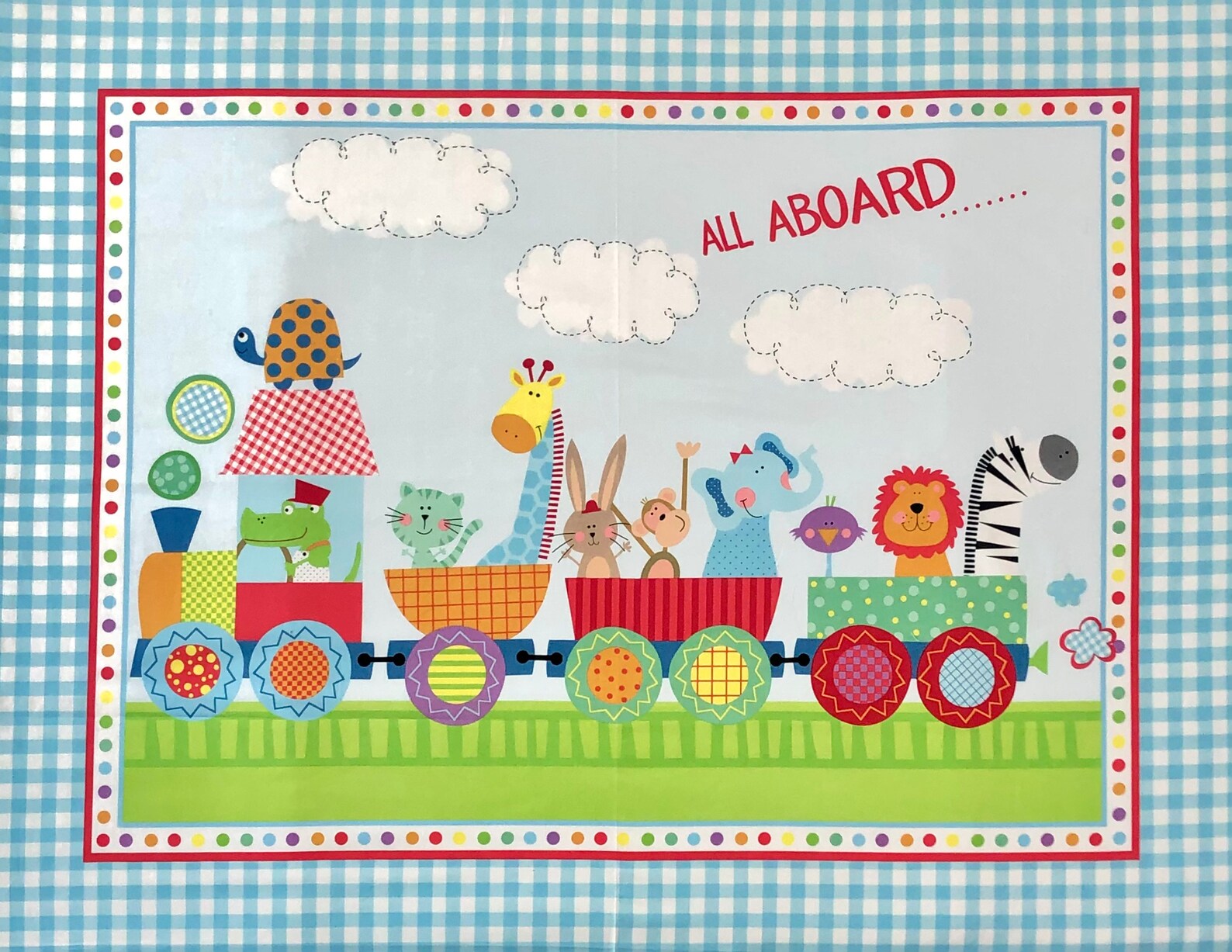 All Aboard Animal Train Quilt Kit Quilting Panel Turtle | Etsy