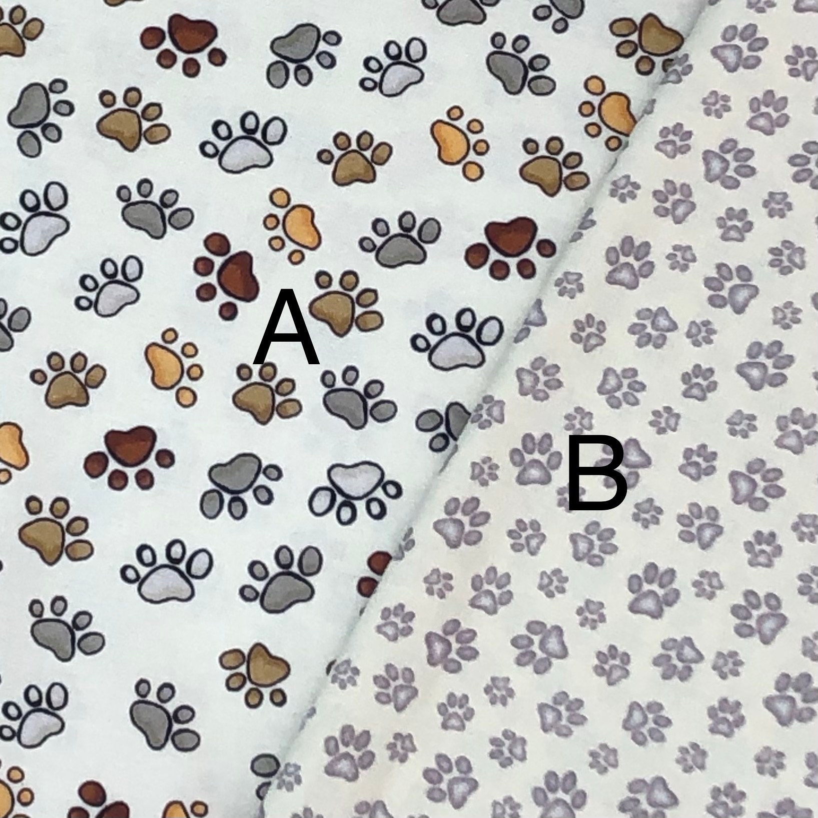 Puppy Paws Bone Fabric paw prints puppy park Dear Doggie | Etsy