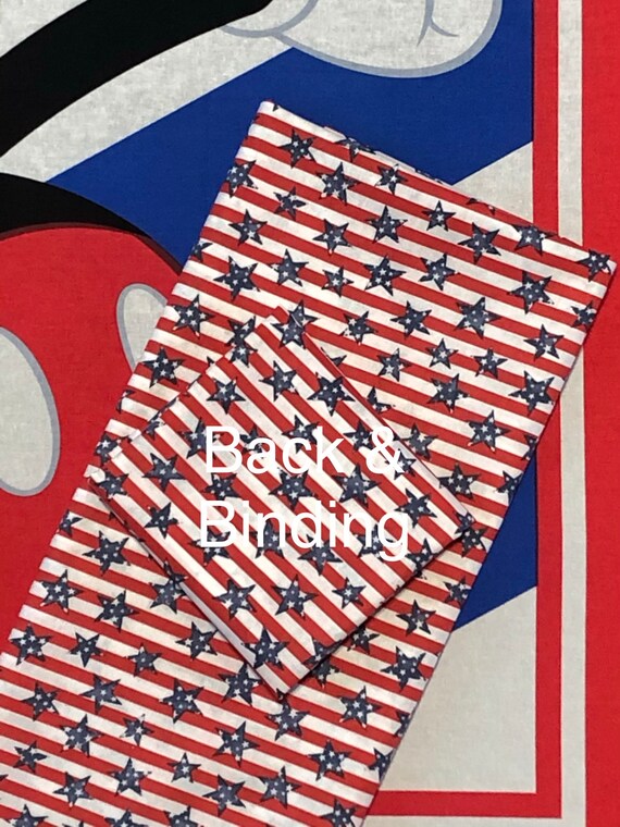 Oh Boy Spring Creative Mickey Mouse fabric panel Disney quilt stars ...