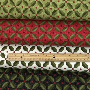 Maywood Snowdays Holly Berry Flannel, Christmas, Black Red Green White ...