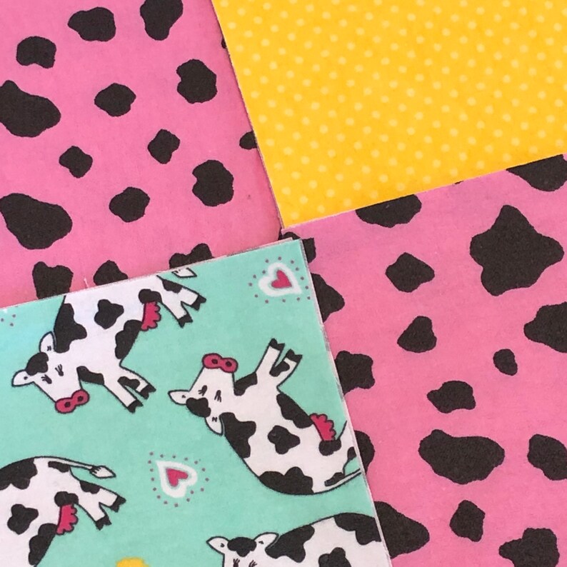 Cow Rag Quilt Kit Pre Cut 75 Squares 3 Flannel Layers - Etsy
