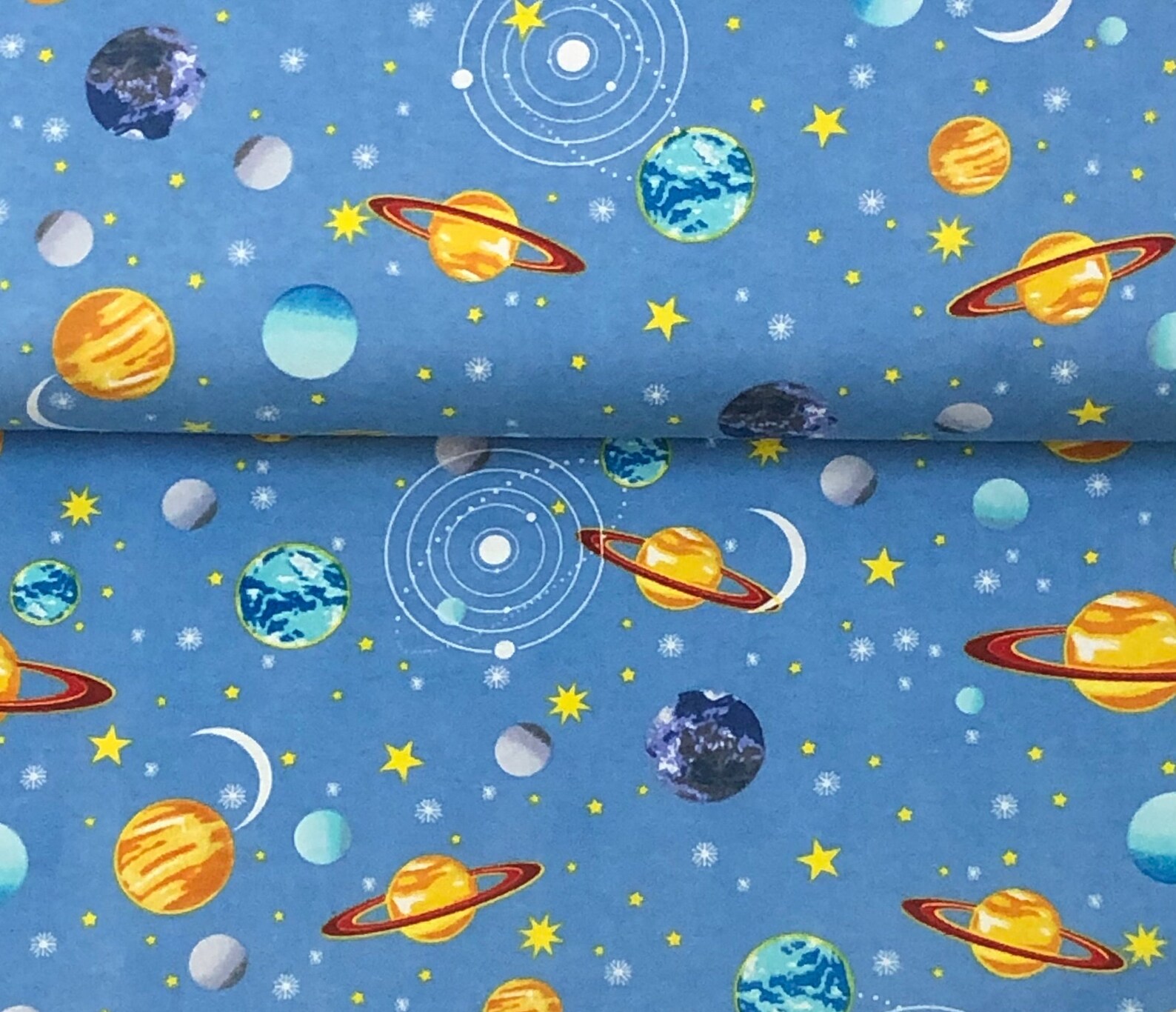 Aliens Outer Space Flannel Fabric Boy Quilt Fabric Planets - Etsy