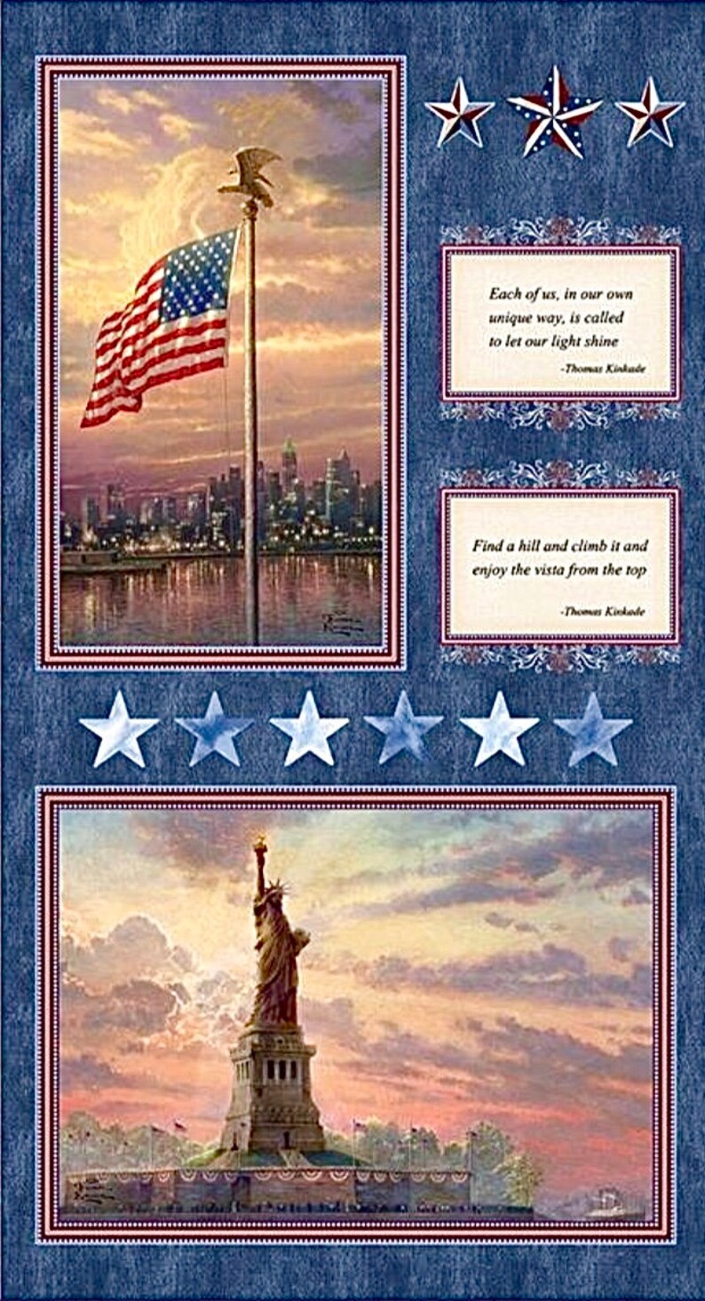 America Flag Statue of Liberty Patriotic Panel 4th of July | Etsy