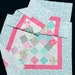 Pink Mint Green Floral Pieced Quilt Top, Handmade Girl Patchwork ...