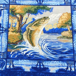 Fishing Trout Fabric Panel, Wildlife Fish, Tournament Beaver Lake Fish ...