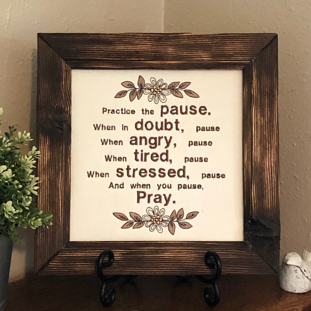 Prayer Wall Quote, Embroidered on Screen, Handmade Art, Charred ...