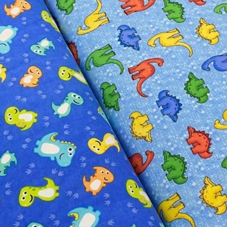 Dinosaur Prehistoric Flannel Fabric, Boy Quilt Blanket Fabric, Orange ...