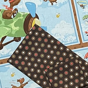 Susybee Zig Dog Quilt Kit, Parachute Dog, Flying Ace Dog Quilt 36 Panel ...