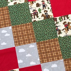 72 Western Cowboy Rag Quilt Kit Pre Cut 7 Quilt Blocks | Etsy