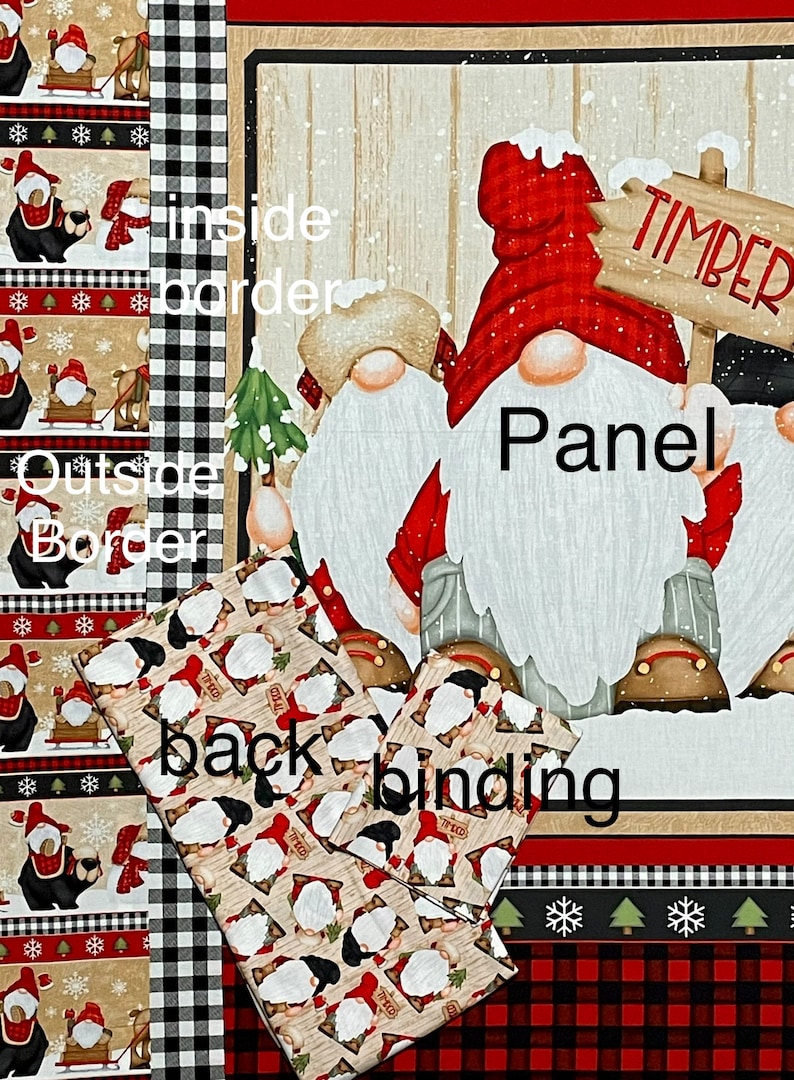 Timber Gnomies Quilt Kit Includes Panel Borders Binding and - Etsy