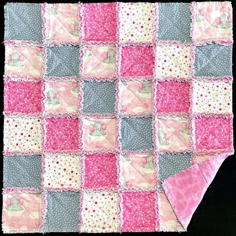 Rag Quilt Pink Baby - Etsy