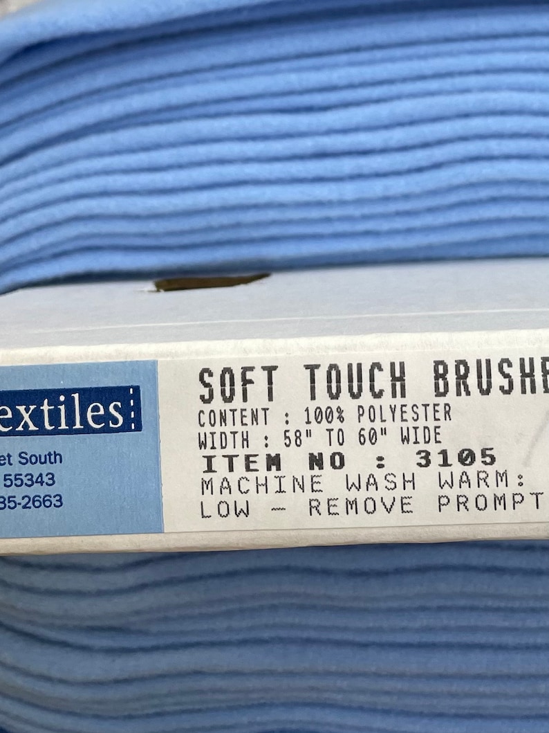 BRUSHED TRICOT Blue Fabric, Soft Baby Blanket Material, 100% Polyester ...