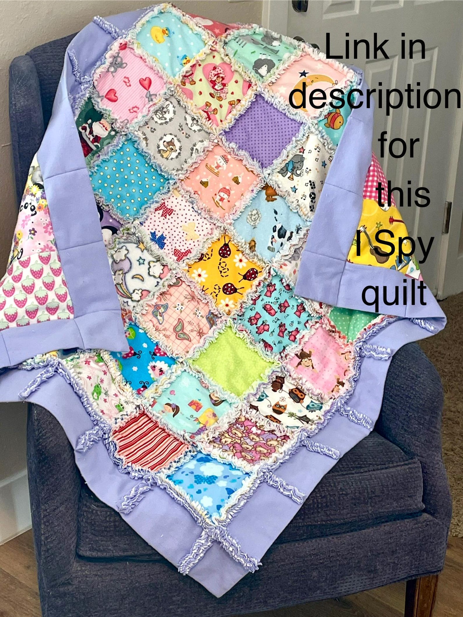 Baby Rainbow Rag Quilt Kit, 72 Pre Cut Quilt Blocks 7" Squares, Pink ...