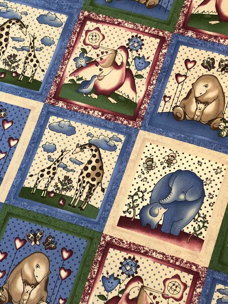 Giraffe Elephant QUILT KIT Bear Zoo Jungle Animals Green | Etsy