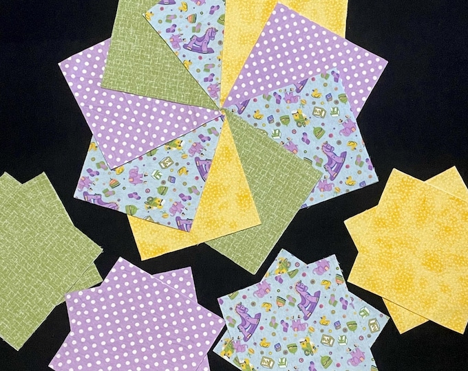 36 Duck Bubble Bath Square Quilt Blocks, Pre Cut 7 Inch, Pink Blue ...