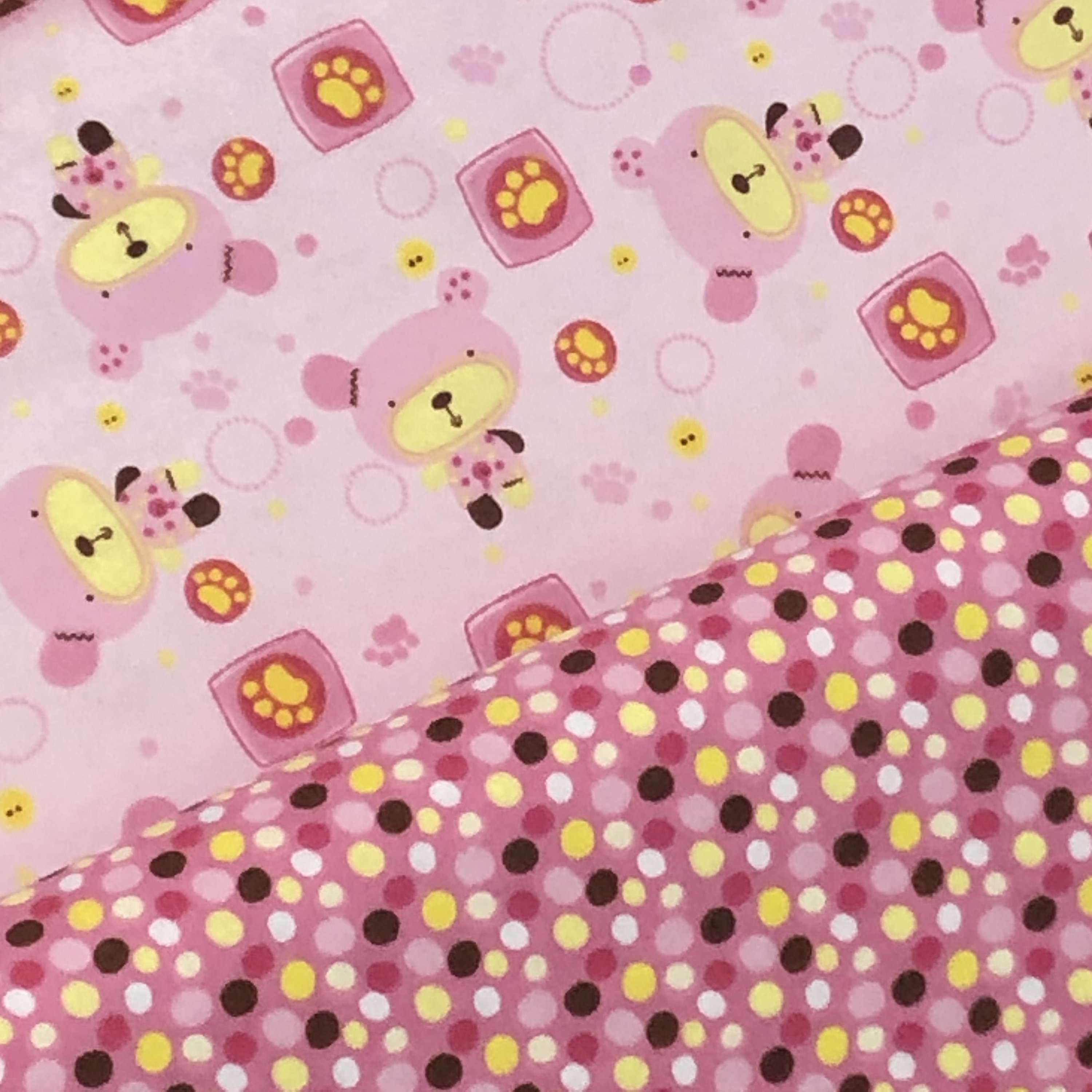 Cuddle teddy bear paw prints pink yellow brown teddybear | Etsy