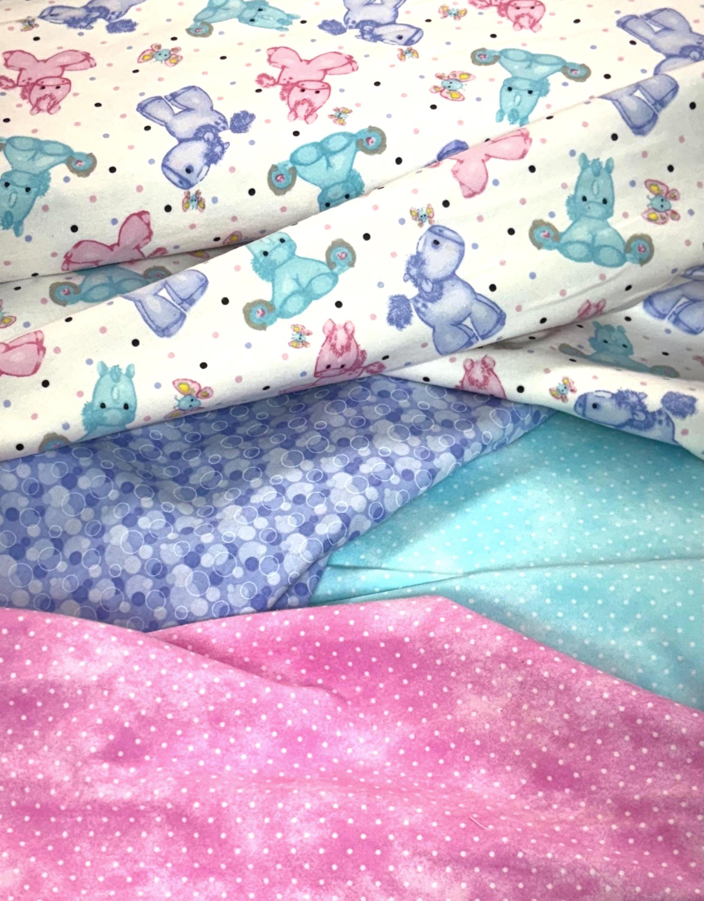 Pony Horse Flannel Bundle With 3 Other Matching Flannels, Aqua ...