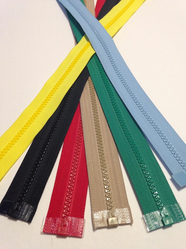 Separating Zipper 18 20 Molded Plastic Chunky - Etsy