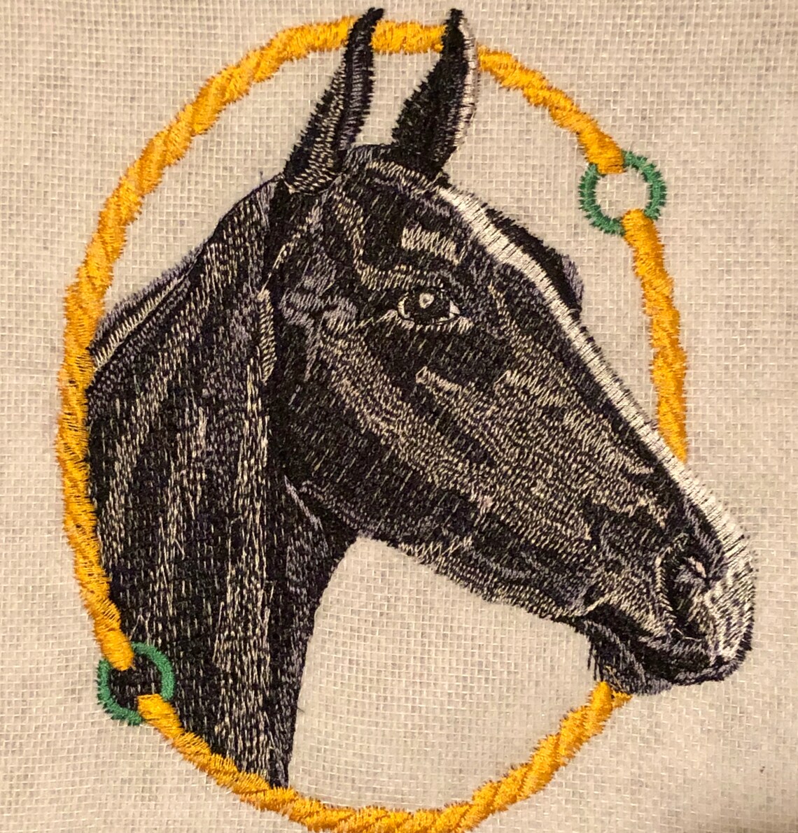 Horse Head Picture Frame Embroidered Wall Hanging on Screen - Etsy