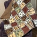48 Western Rodeo Cowboy 7 Inch Square Quilt Blocks, Cotton, Green Brown ...