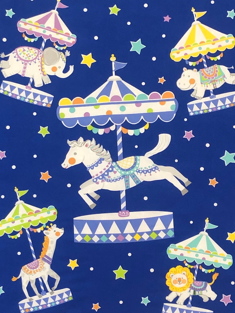 Circus QUILT KIT Carousel Horses Elephant Hippo Giraffe - Etsy