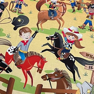 Lil Buckaroos Cowboy QUILT KIT, Rodeo Western Fabric Panel, Ranch ...