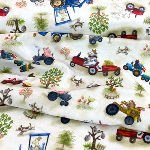 Farm Funny Digital Cuddle Minky, Shannon Fabrics, Farm Animals Cow ...